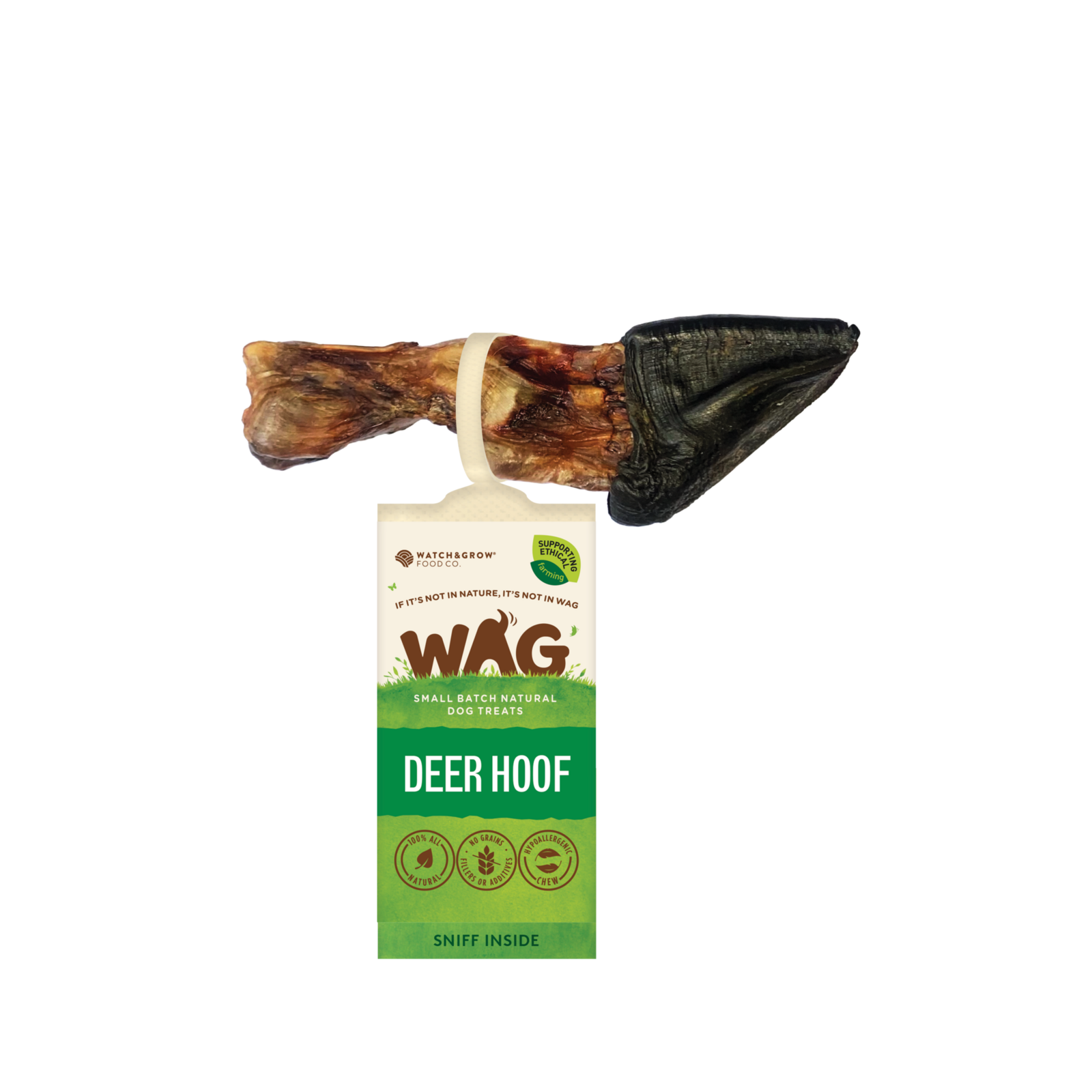 Wag Whole DEER HOOF Dog Treat – League of Pets