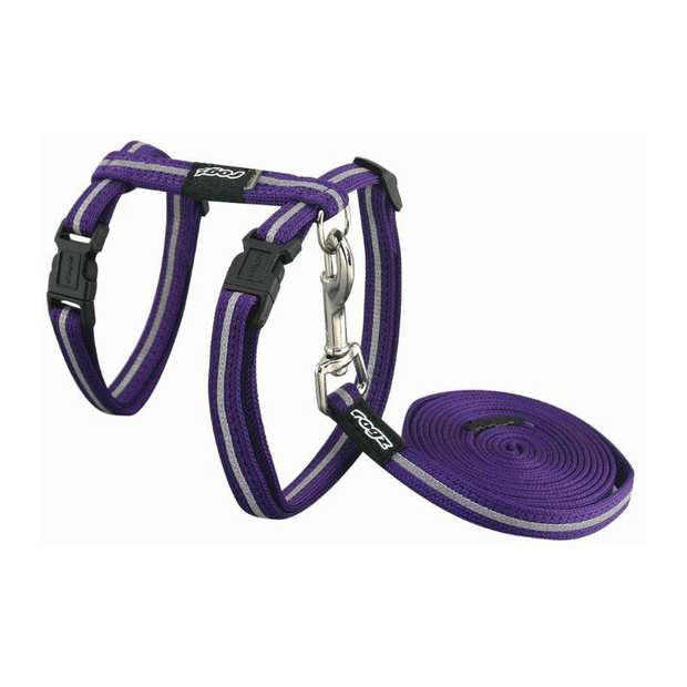 Alleycat Harness Lead Purple – League of Pets
