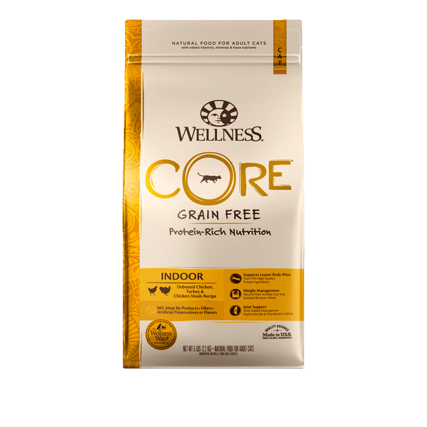 Wellness core grain free indoor chicken dry cat food – League of Pets